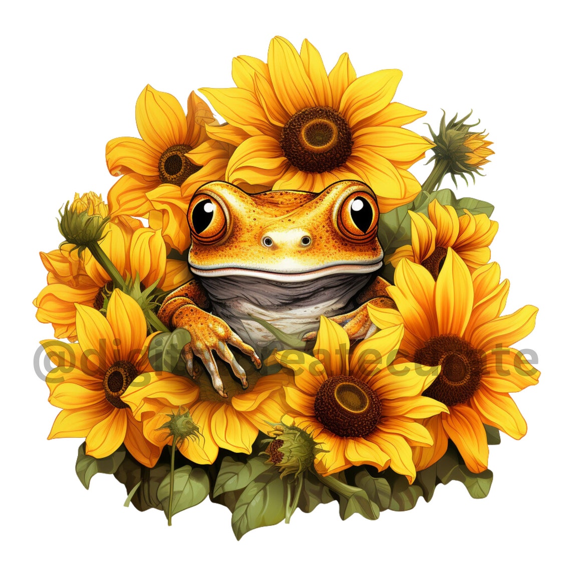 Frog PNG, Coquette, Sunflower PNG, Frog Svg, Sunflower Svg, Frog ...