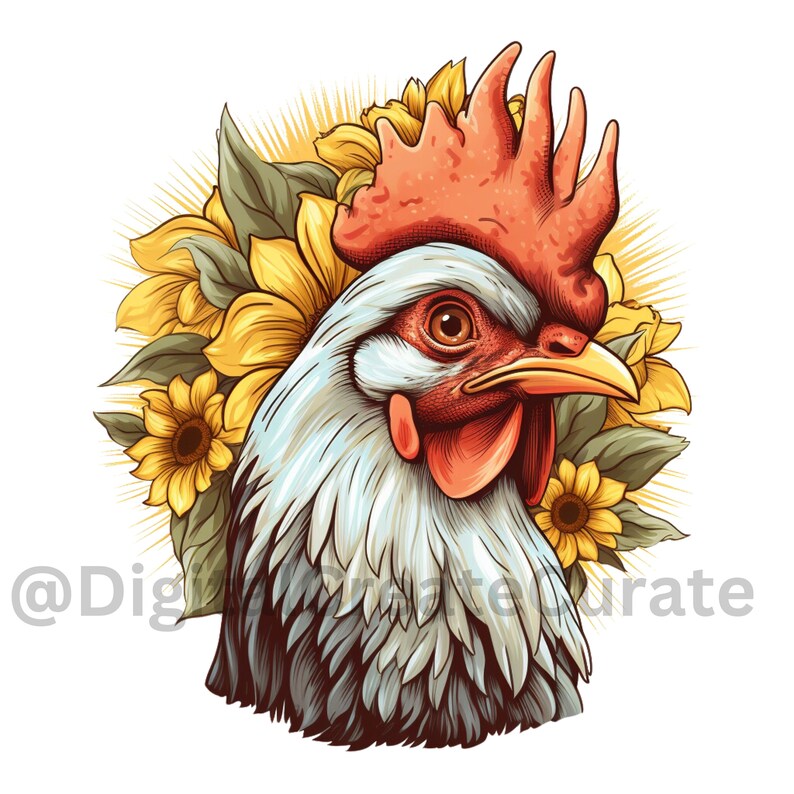Chicken PNG Sunflower PNG Chicken Svg Sunflower Svg Chicken Tumbler Png ...