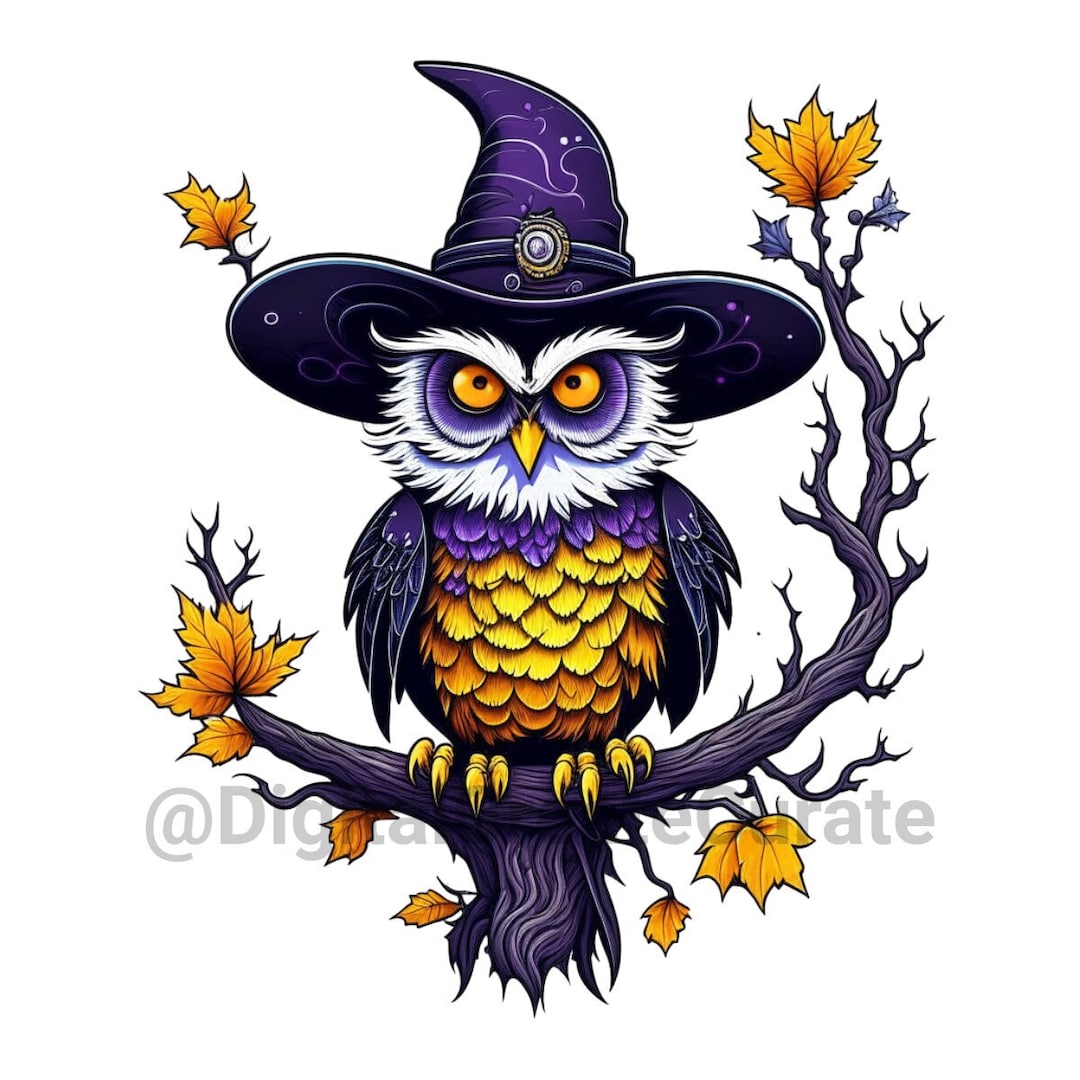 Owl SVG Halloween Svg Witch Svg Bird Svg Owl Cut File Owl - Etsy