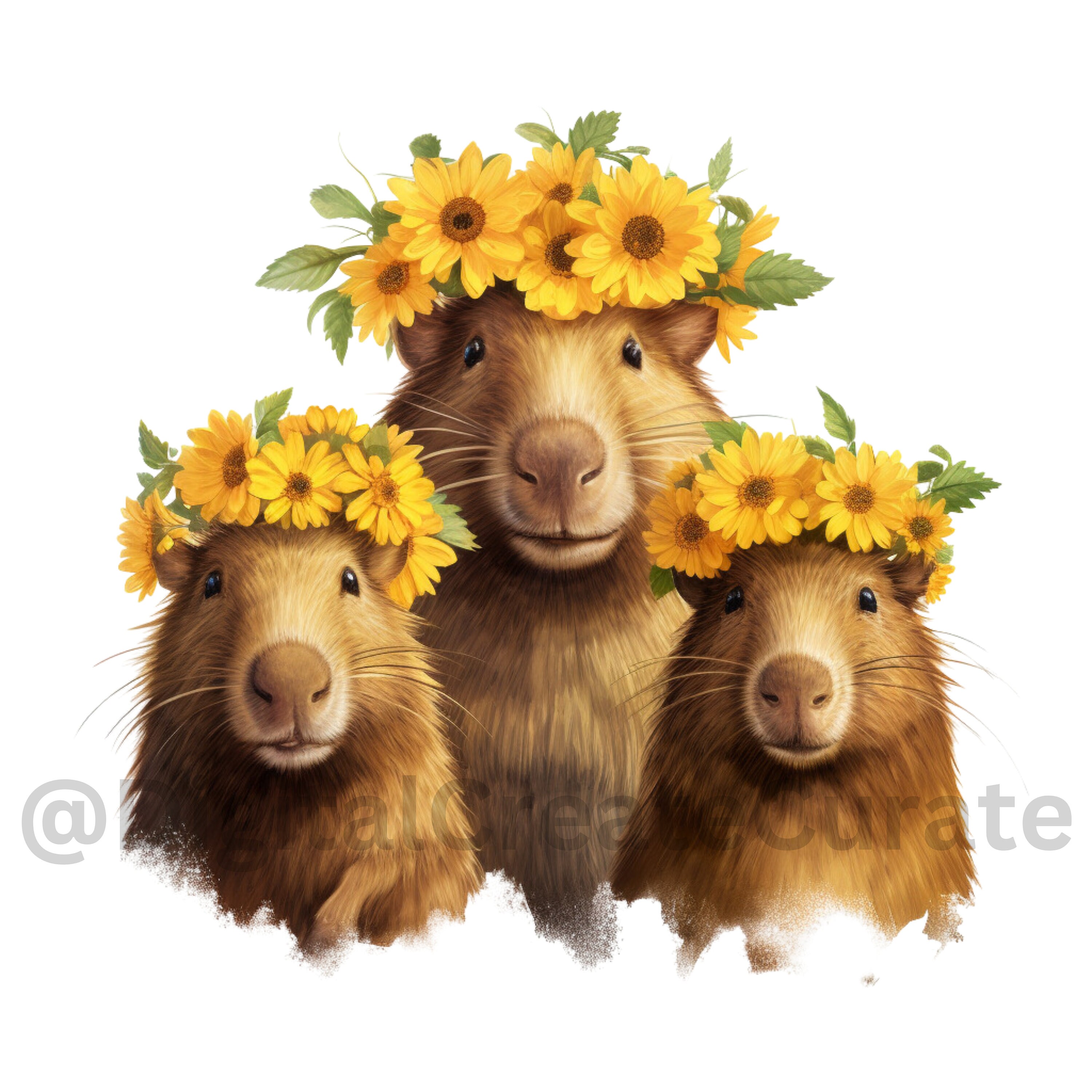 Capybara PNG Sunflower PNG Capybara Svg Sunflower Svg Capybara Tumbler ...