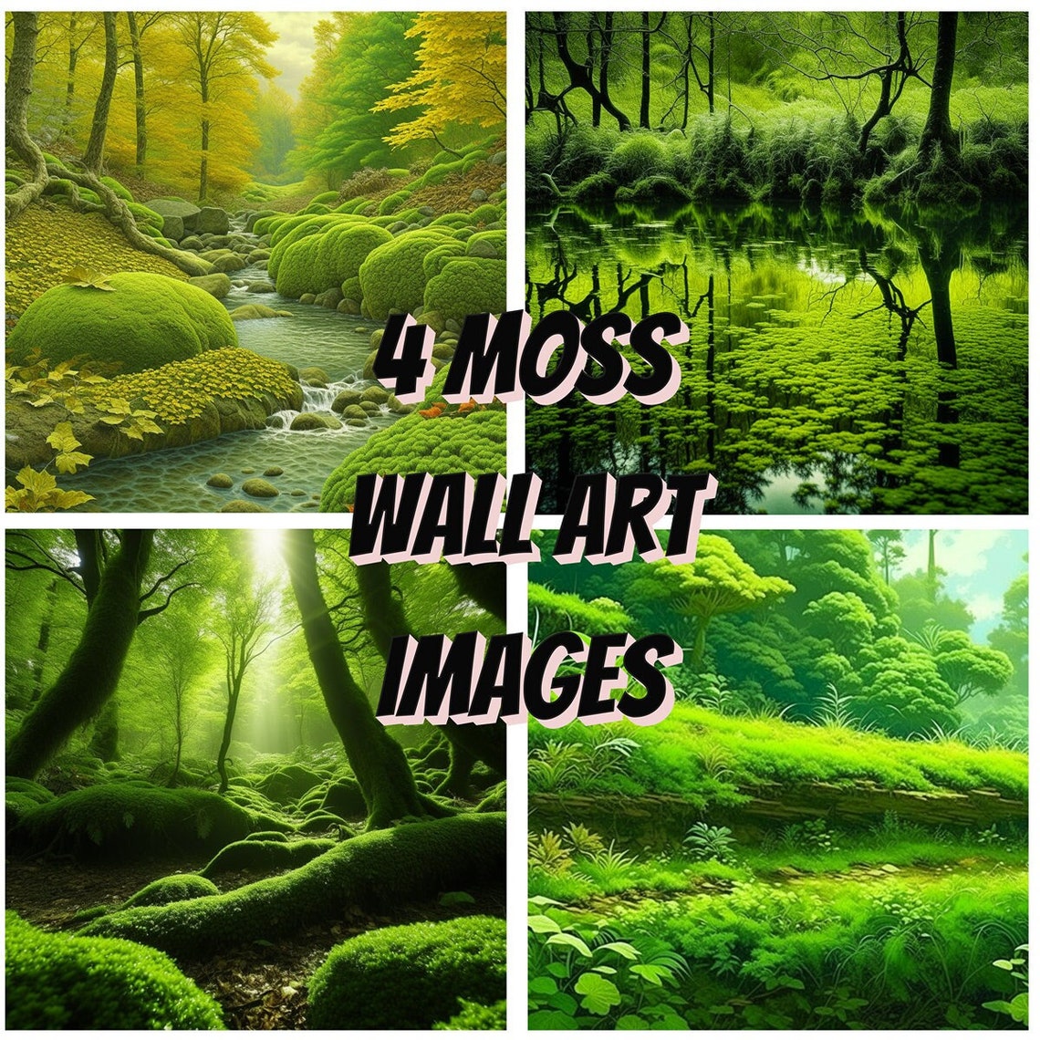 Moss Wall Art Moss SVG Moss PNG Moss Clipart Instant Download - Etsy