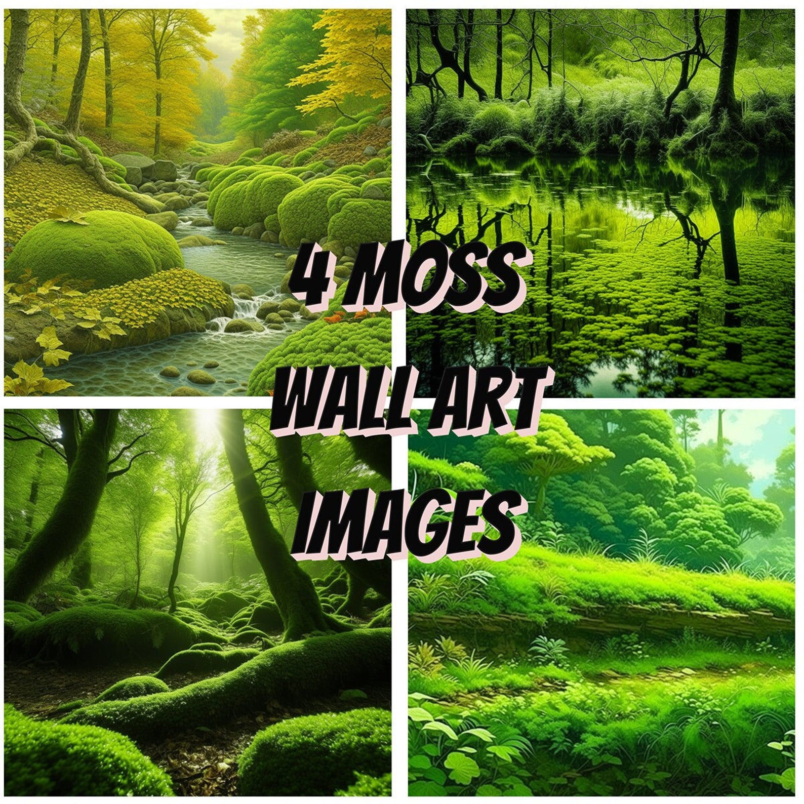 Moss Wall Art Moss SVG Moss PNG Moss Clipart Instant Download - Etsy