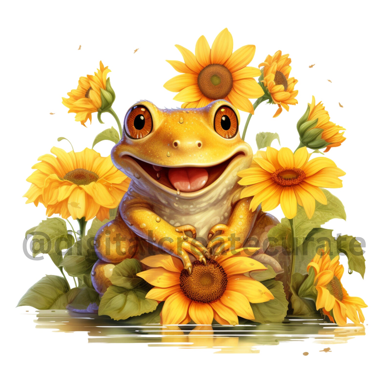 Frog PNG, Coquette, Sunflower PNG, Frog Svg, Sunflower Svg, Frog ...