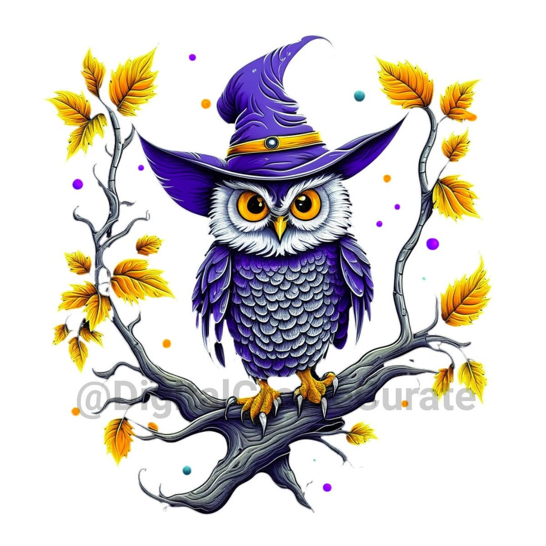 Owl SVG Halloween Svg Witch Svg Bird Svg Owl Cut File, Owl Clipart Owl ...