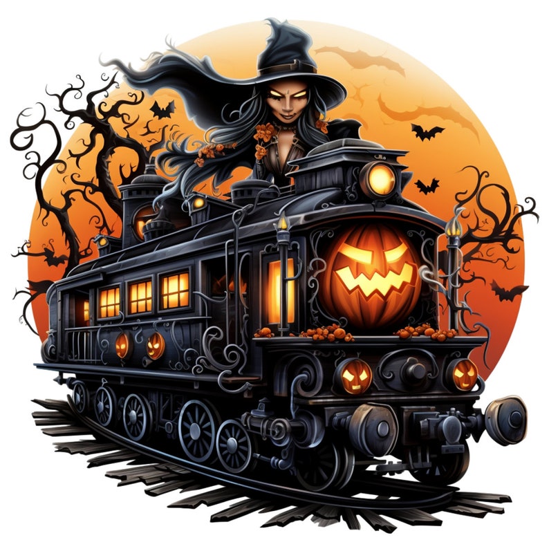 Train SVG Witch Svg Halloween Svg Trains Svg Train Clipart Digital ...