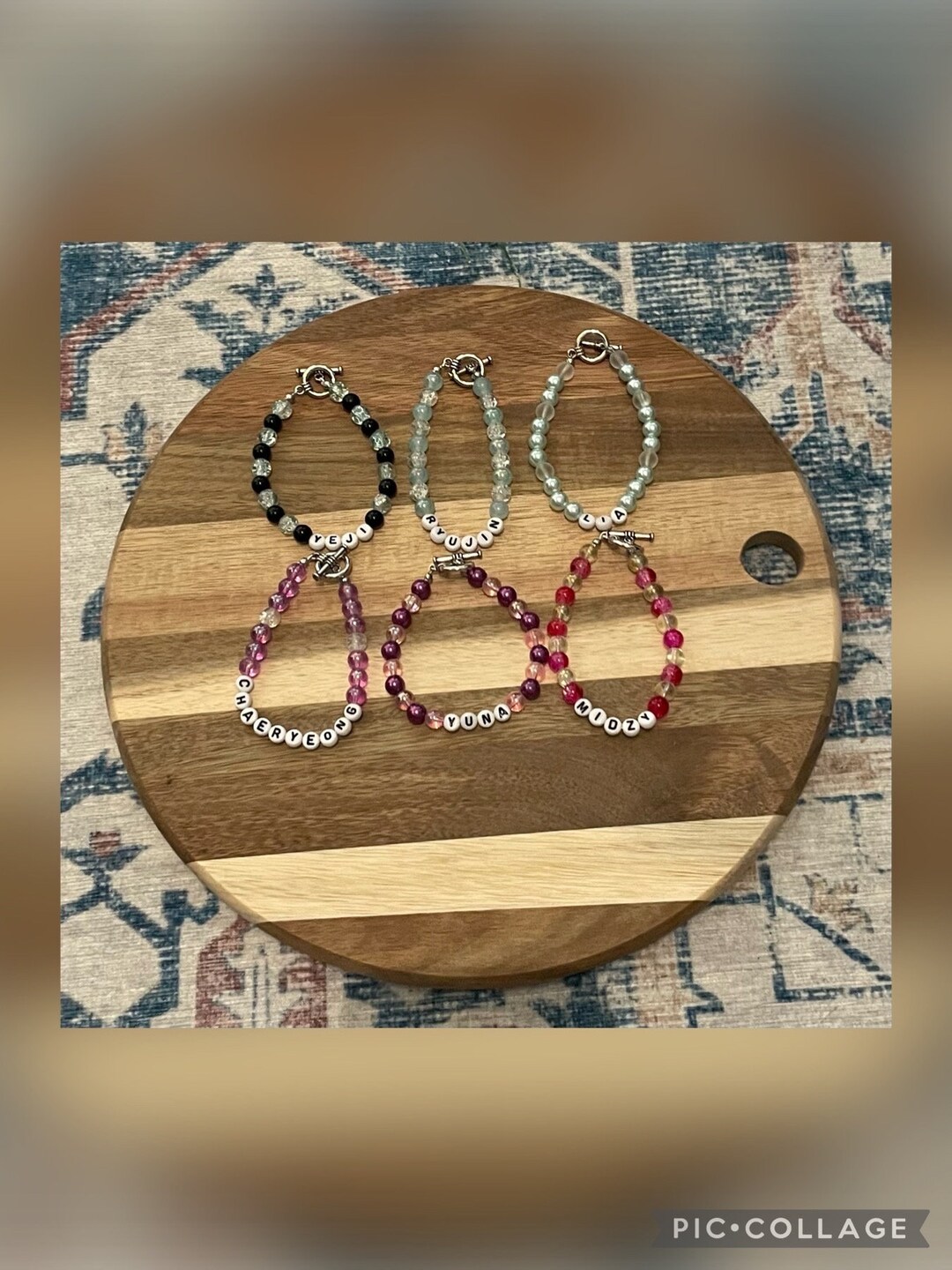 ITZY Member Beaded Kpop Bracelet Glass Beads (yeji Ryujin Lia ...
