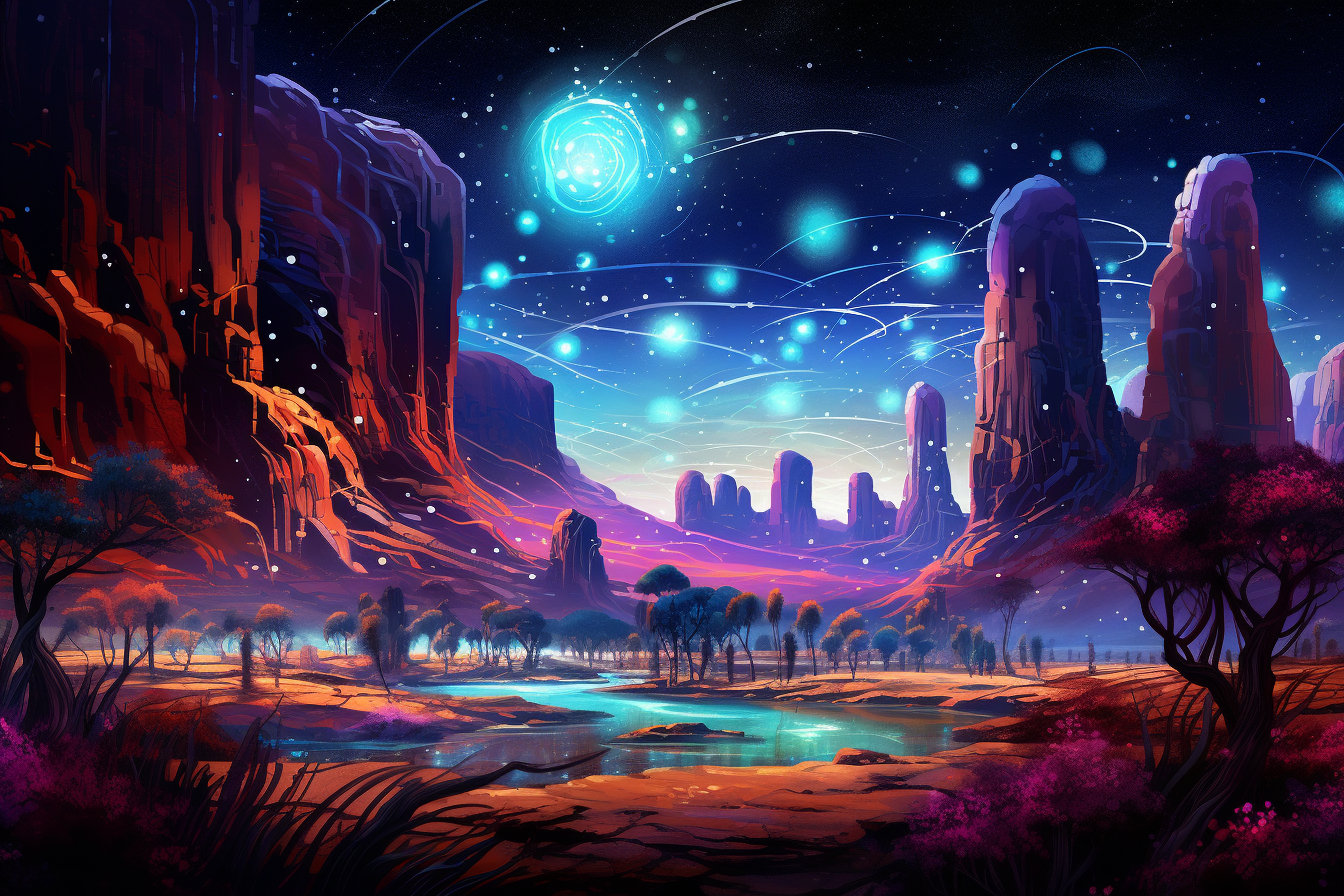 DMT Land Mushroom Trip Vision UV Tapestry, Blacklight Reactive Wall ...