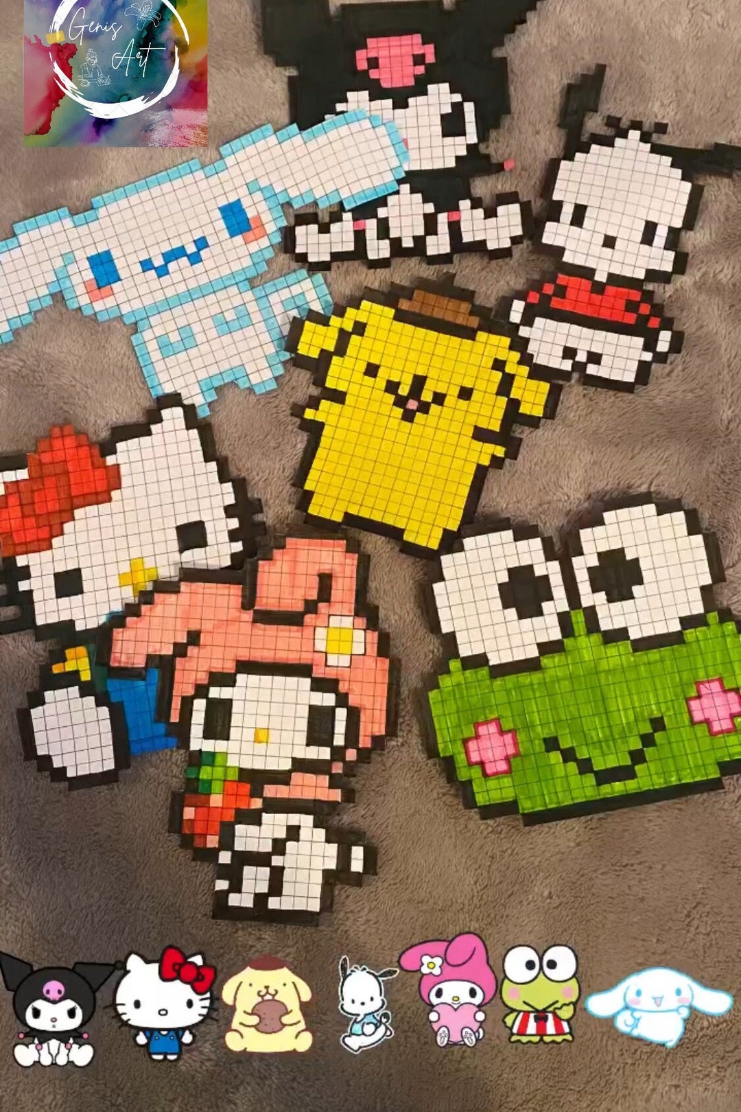 Sanrio Pixel Art Frames - Etsy