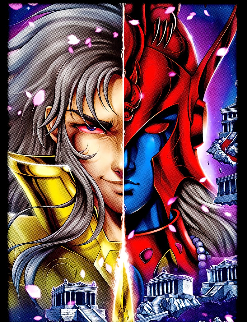 60 Anime and Manga Png Halftone, DTF/DTG Png Halftone, Bundle of 60 ...