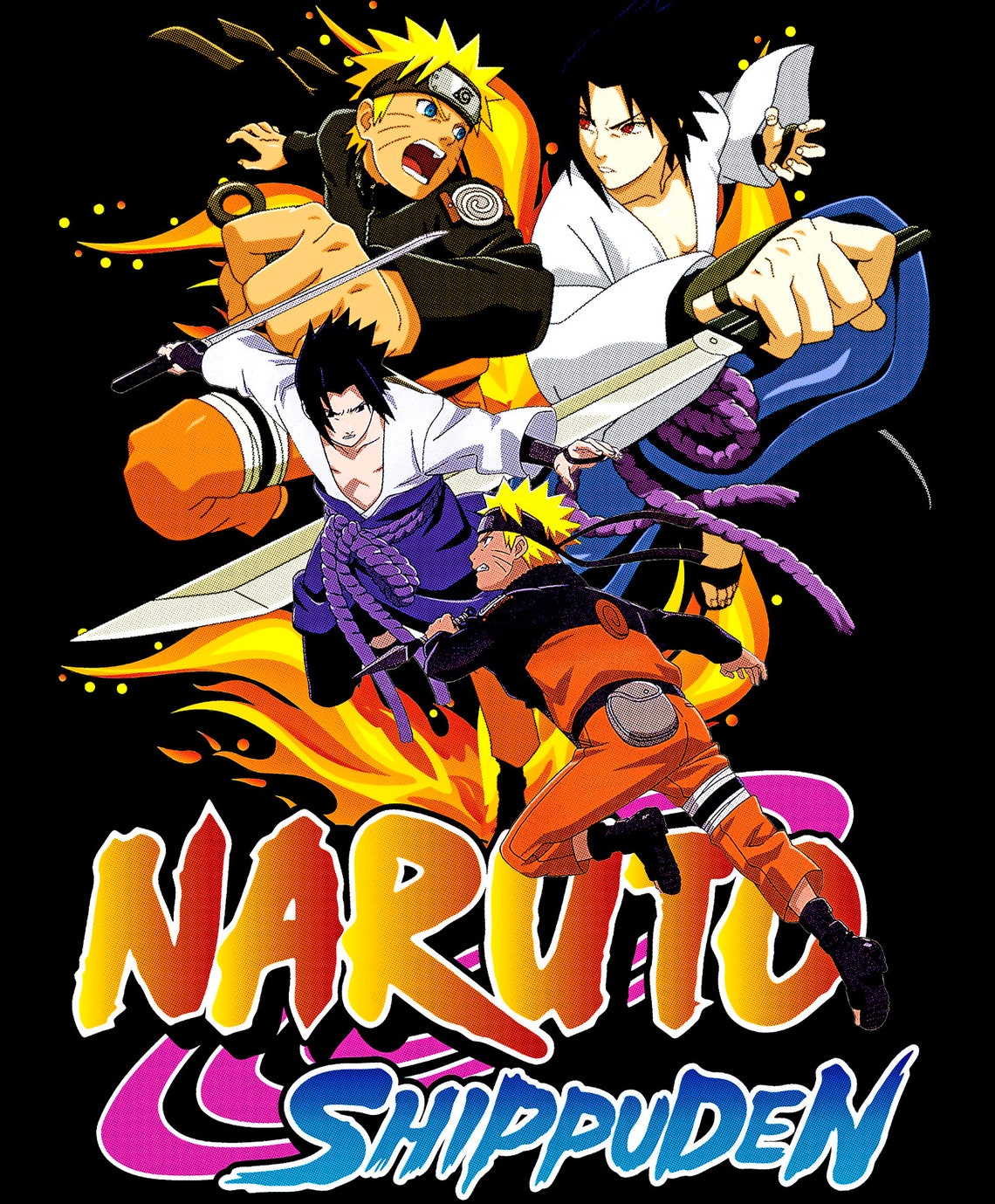 60 Anime and Manga Png Halftone, DTF/DTG Png Halftone, Bundle of 60 ...