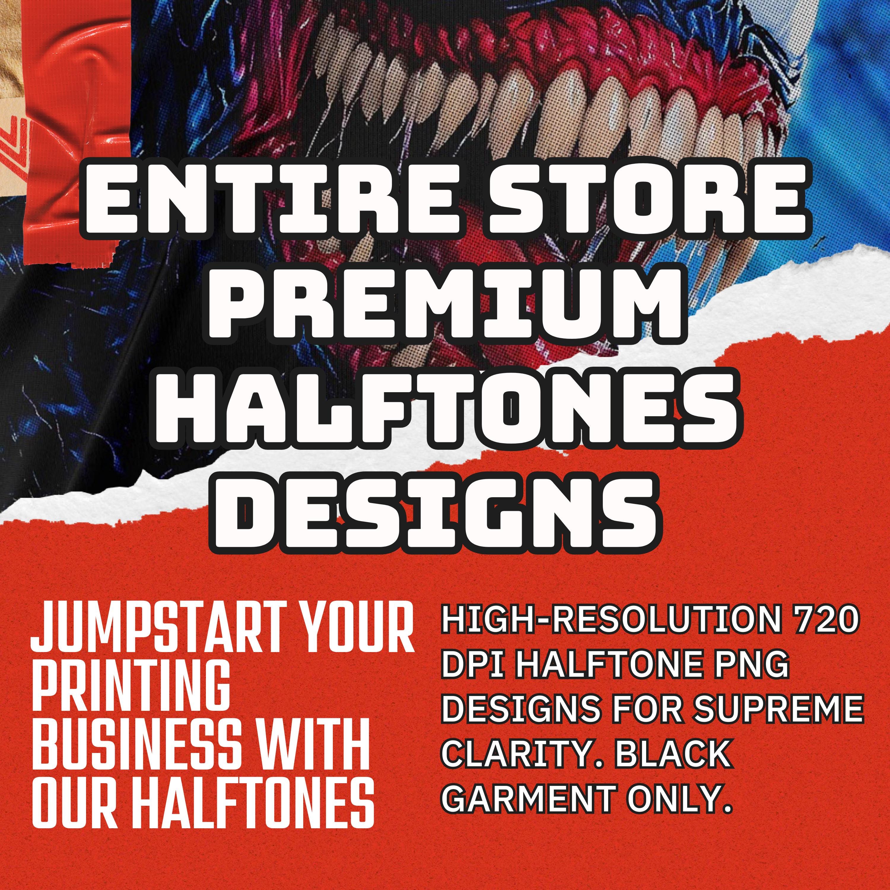 Massive 3000+ Halftone PNG Bundle 720 DPI for Dtf Dtg Premium Halftone ...