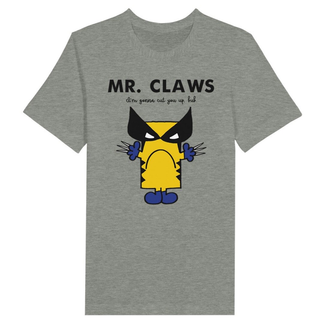 Mr. Claws - Wolverine & Mr Men T-shirt Premium Unisex Crewneck T-shirt ...