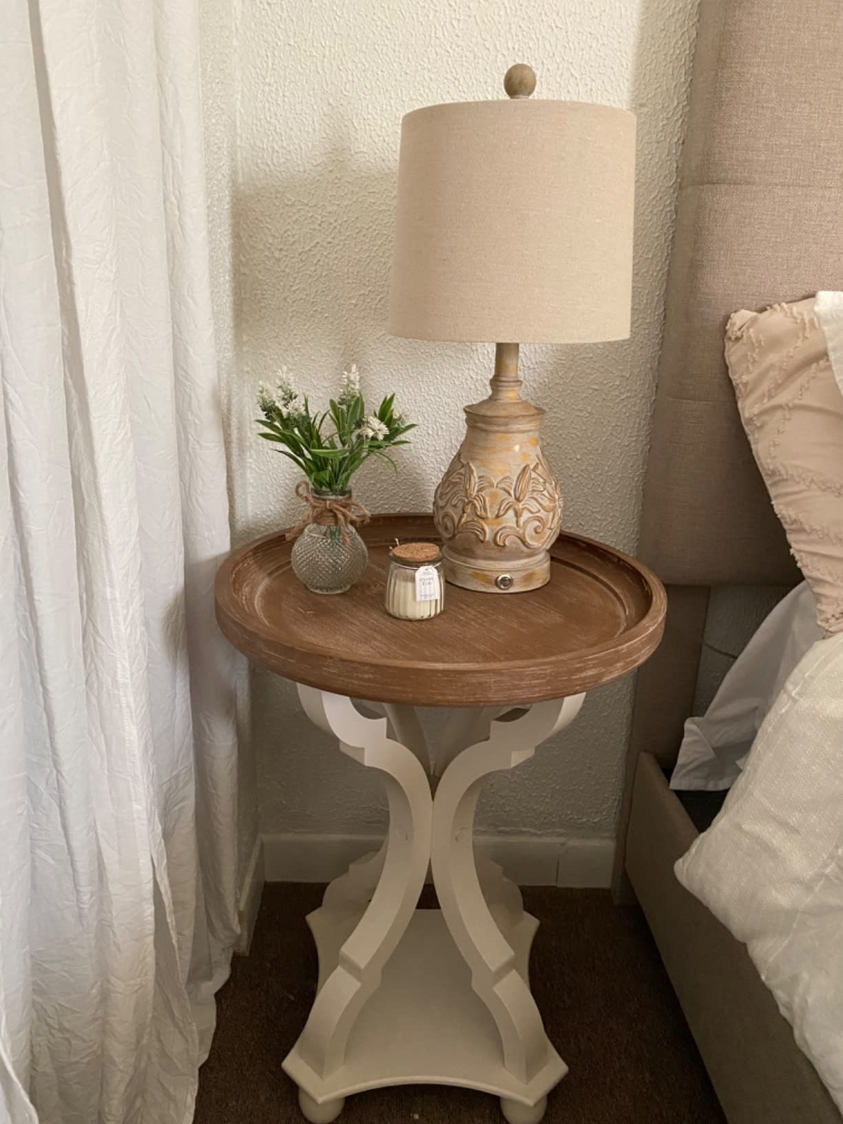 Rustic Farmhouse Cottagecore Accent End Table Natural Tray - Etsy