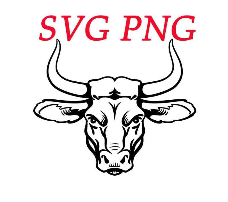 Bull Head SVG, Bull SVG, Bull PNG, Bull Clipart, Plotter File Svg ...