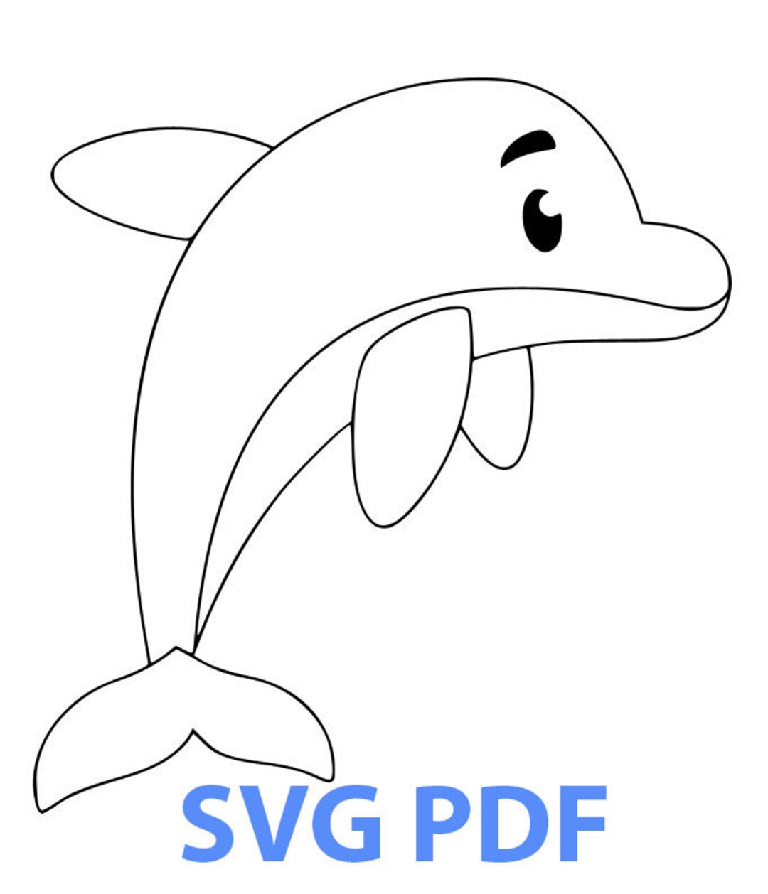 SVG PDF Digital Sewing Pattern Dolphin, Dolphin Plotter and Laser ...