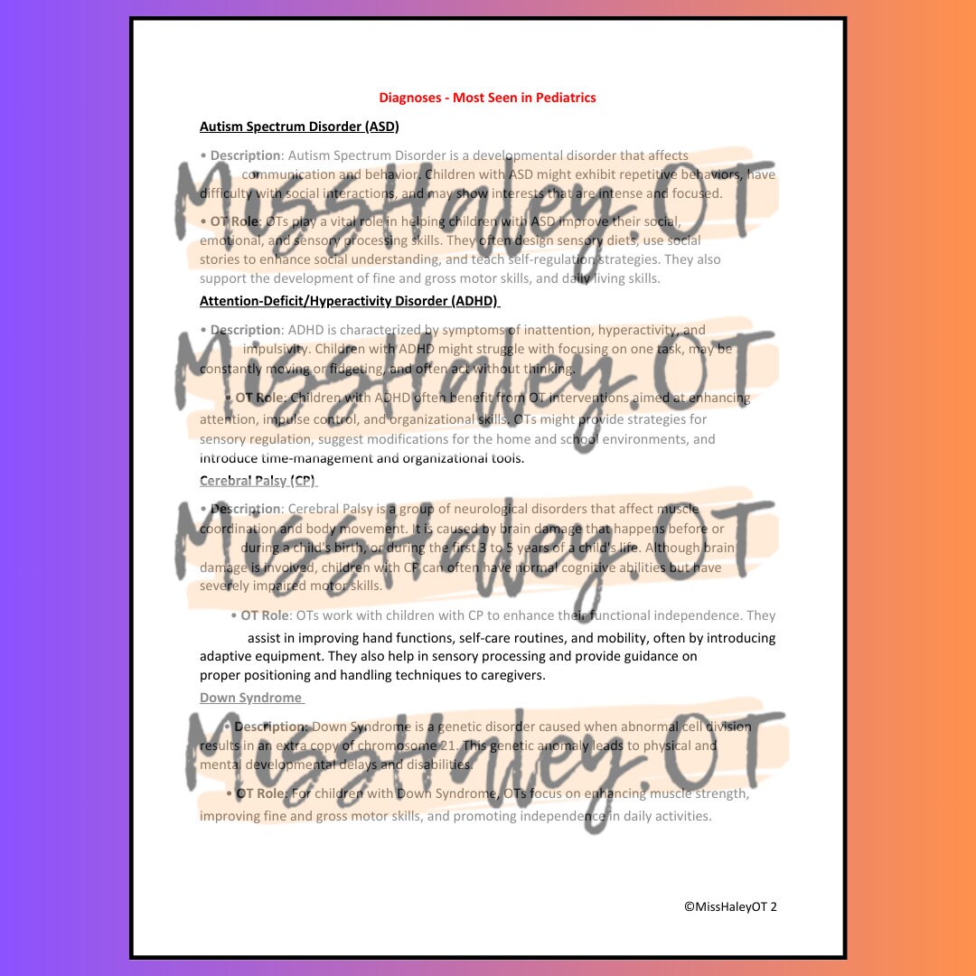 The Comprehensive Guide for Pediatric Occupational Therapists; A 29 ...