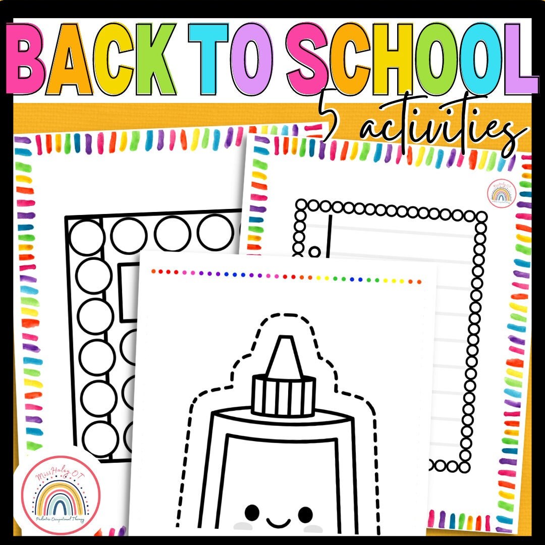Back to School Fine Motor Activities Packet - 5 Different Activities ...