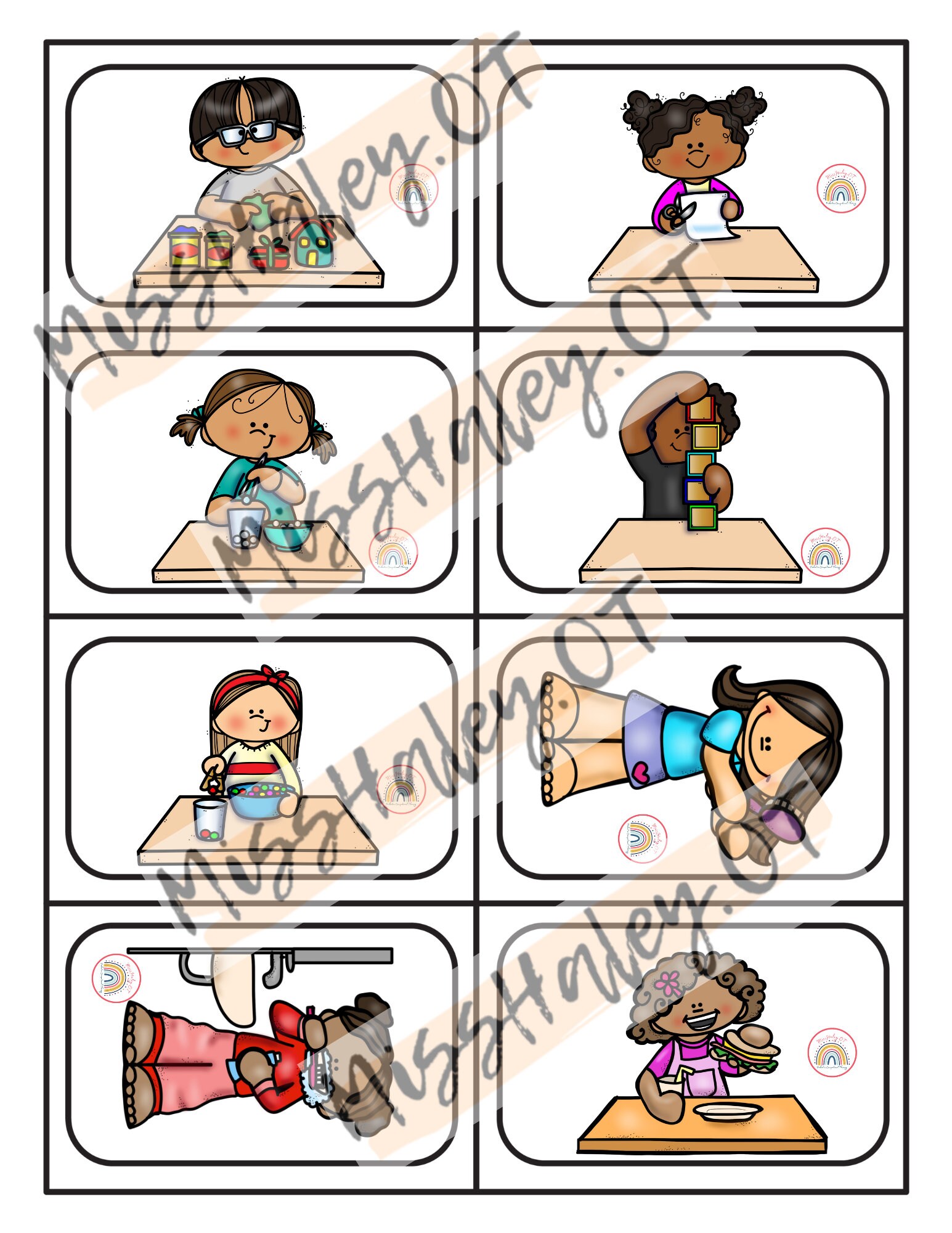 Picture Communication Card Set 55 Cards. Speech Therapy. Occupational ...