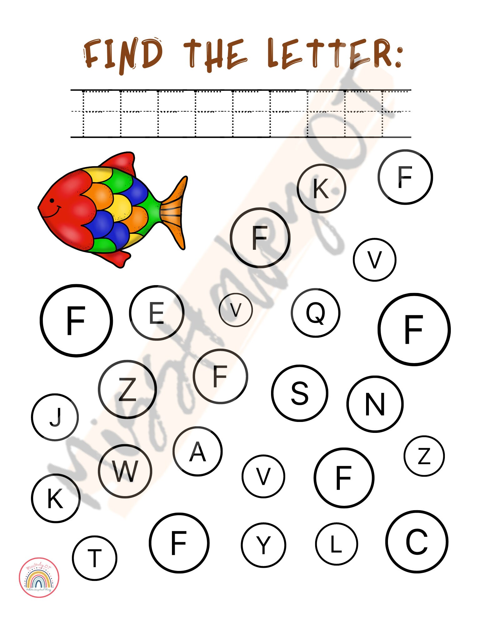 Find the Letter: Dot Marker Activity Fine Motor Activities - Etsy