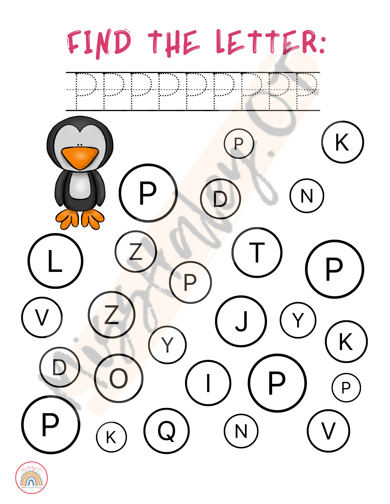 Find the Letter: Dot Marker Activity Fine Motor Activities - Etsy