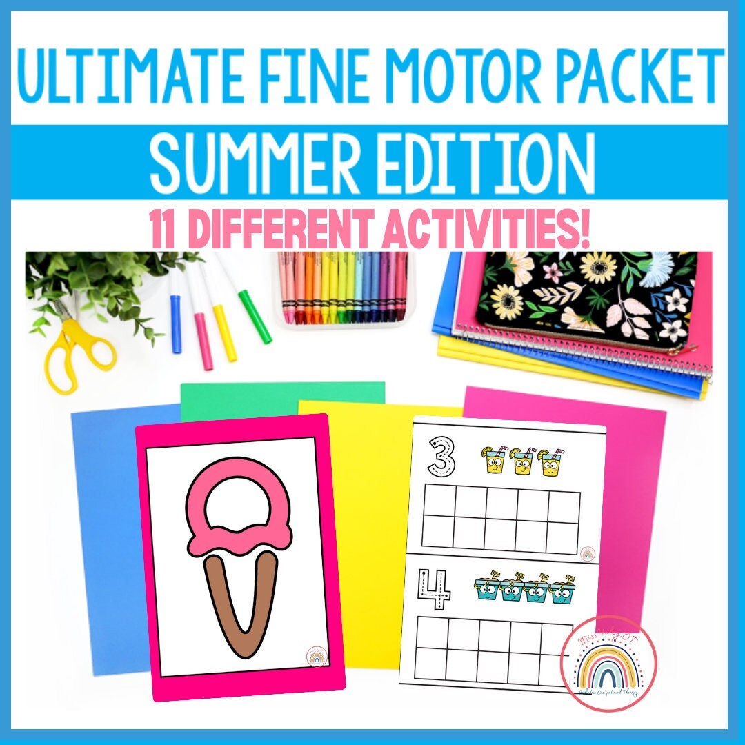 Summer Themed Ultimate Fine Motor Control Packet. 11 Different ...