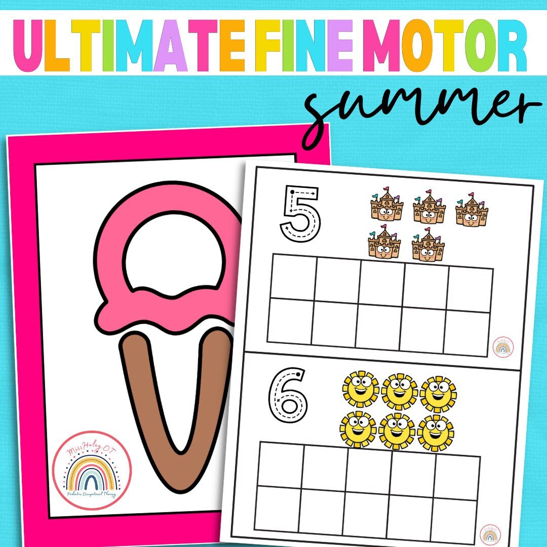 Summer Themed Fine Motor Activities. Over 18 Activities. Dough Mats ...