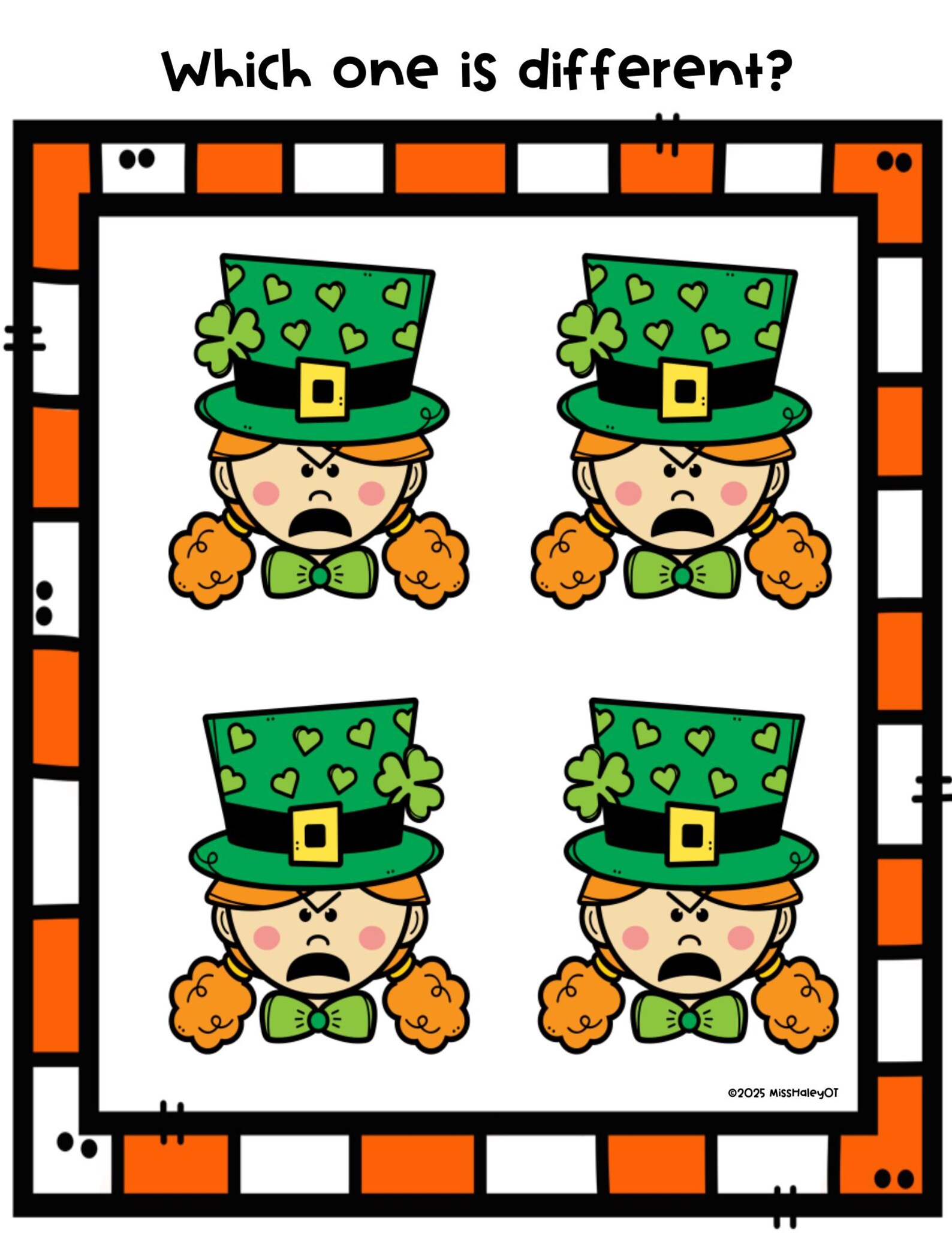 St. Patrick's Day Spot the Difference – Emotions Edition: Full Page and ...
