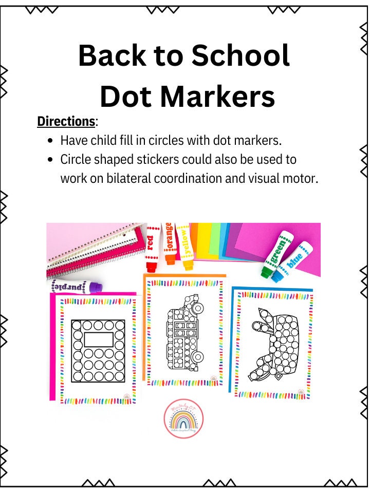 Back to School Fine Motor Activities Packet - 5 Different Activities ...