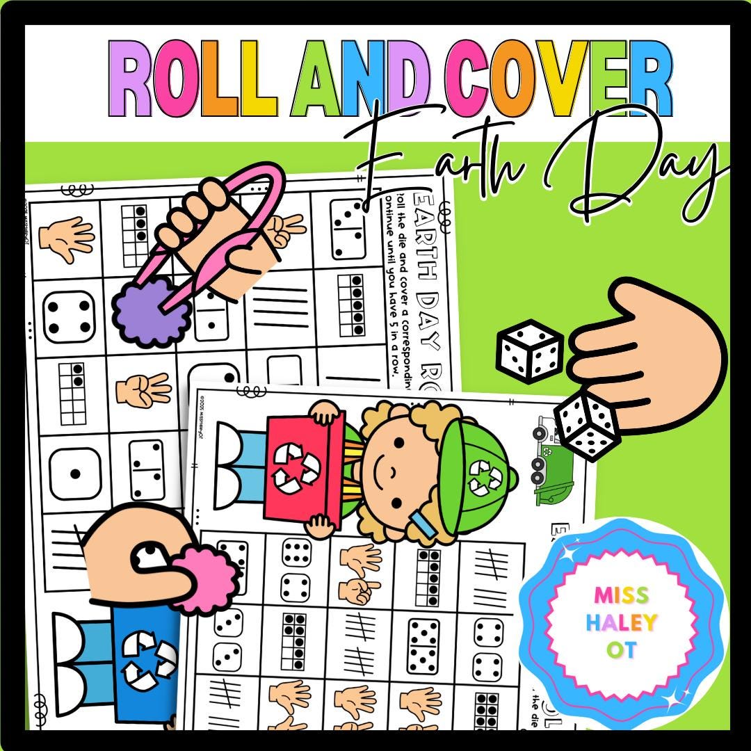 Earth Day Roll & Cover Game – A Fun Way to Build Number Recognition and ...