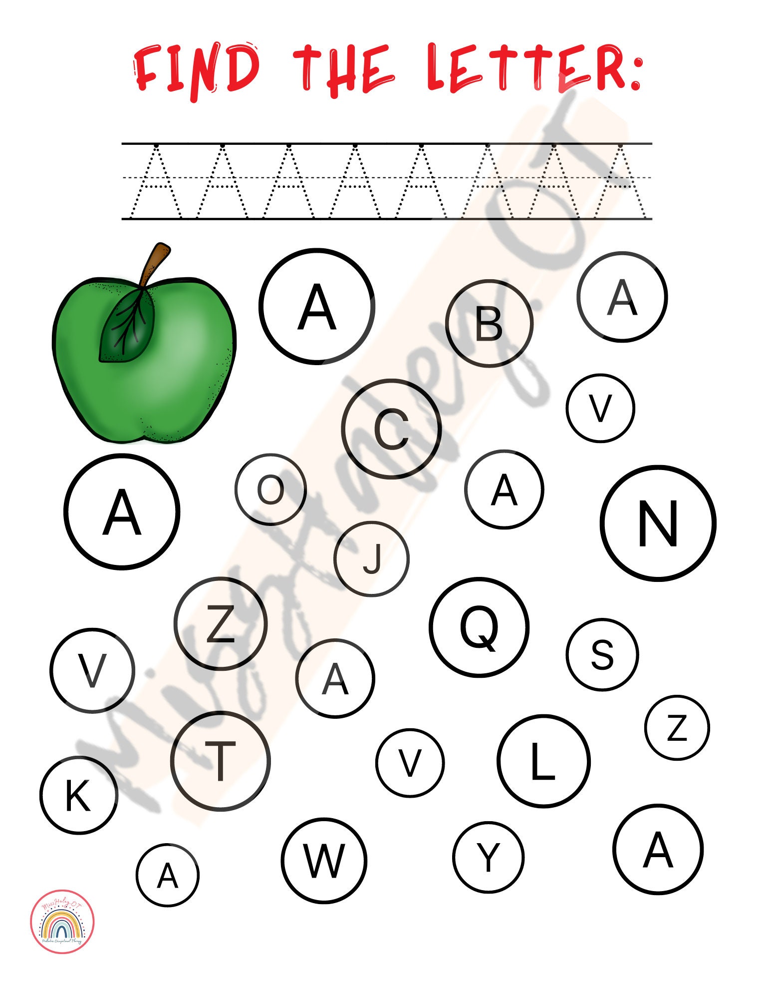 Find the Letter: Dot Marker Activity Fine Motor Activities - Etsy