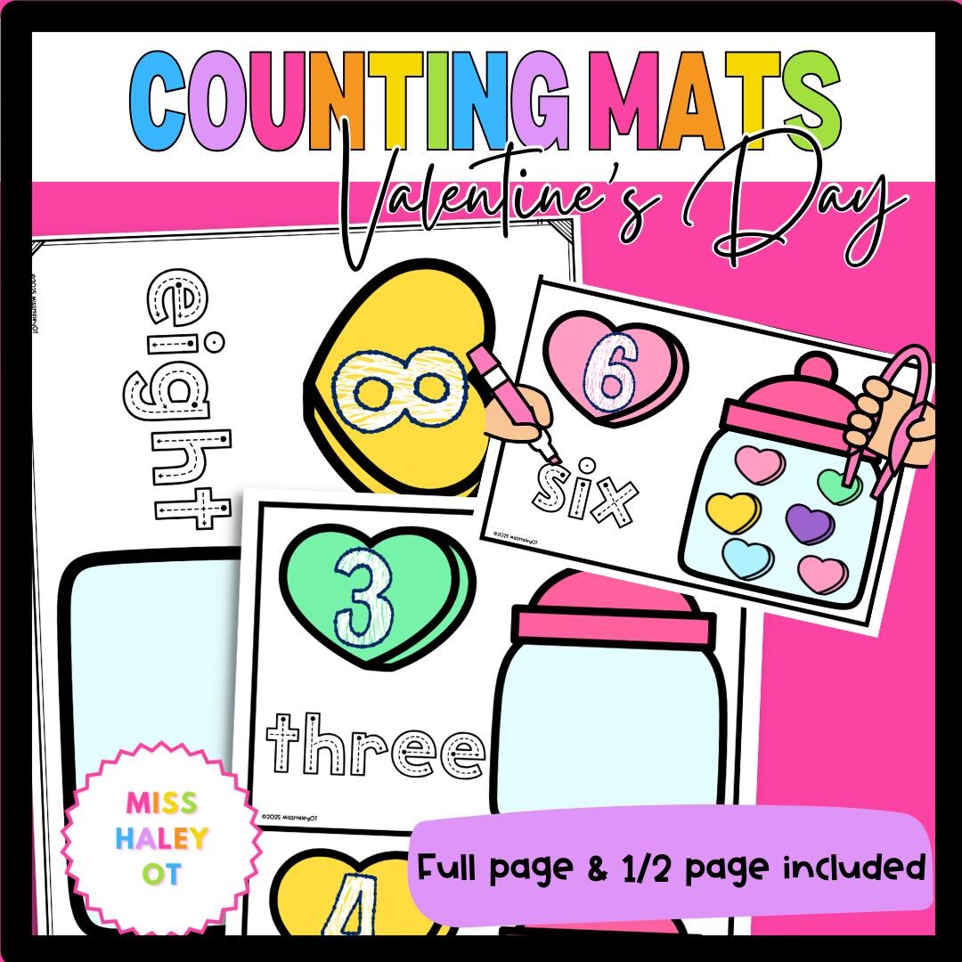Candy Heart Sorting Mats – Fun, Hands-on Math & Fine Motor Activity ...