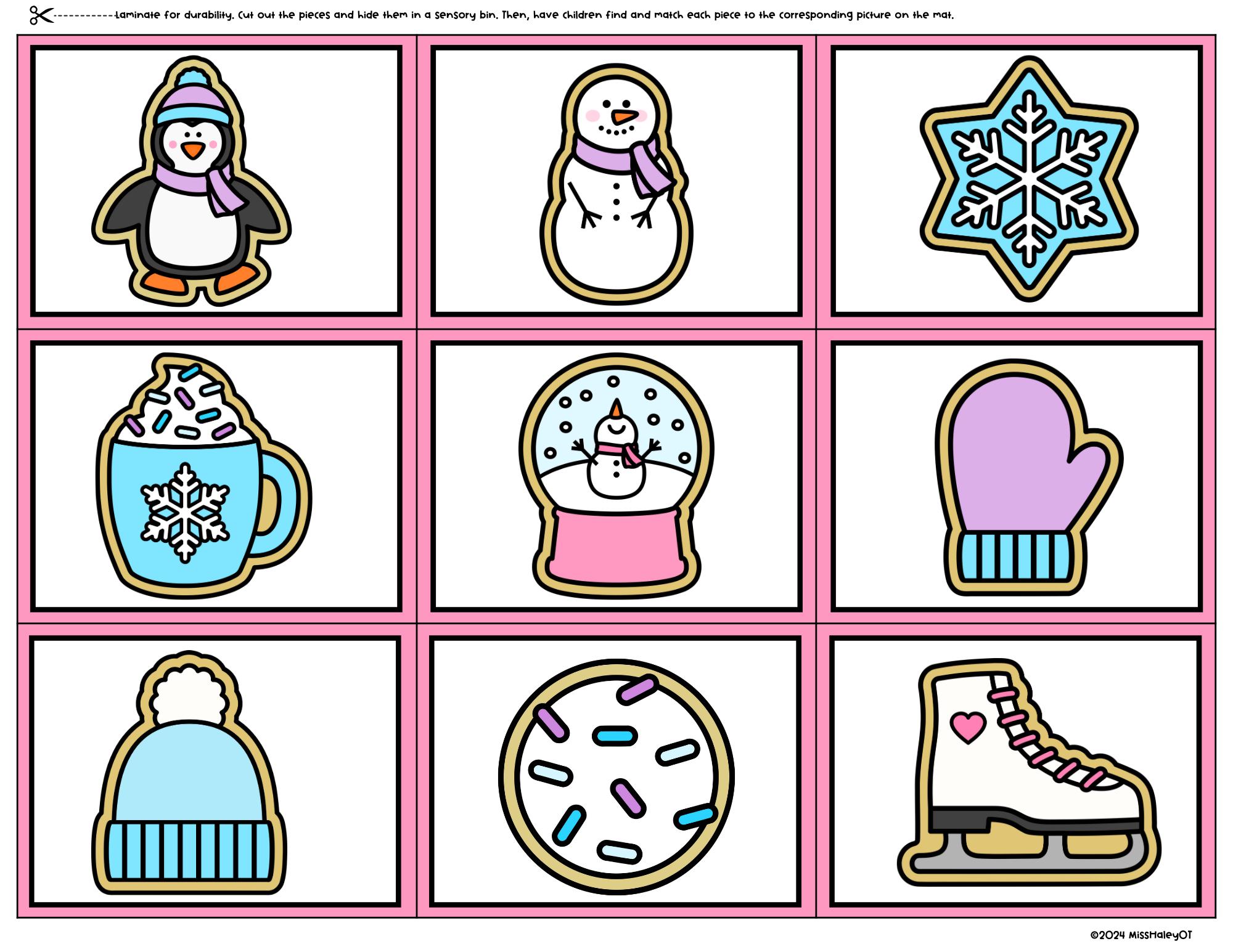 Winter Sensory Bin Activity Set for Early Learners, Toddlers, Activity ...