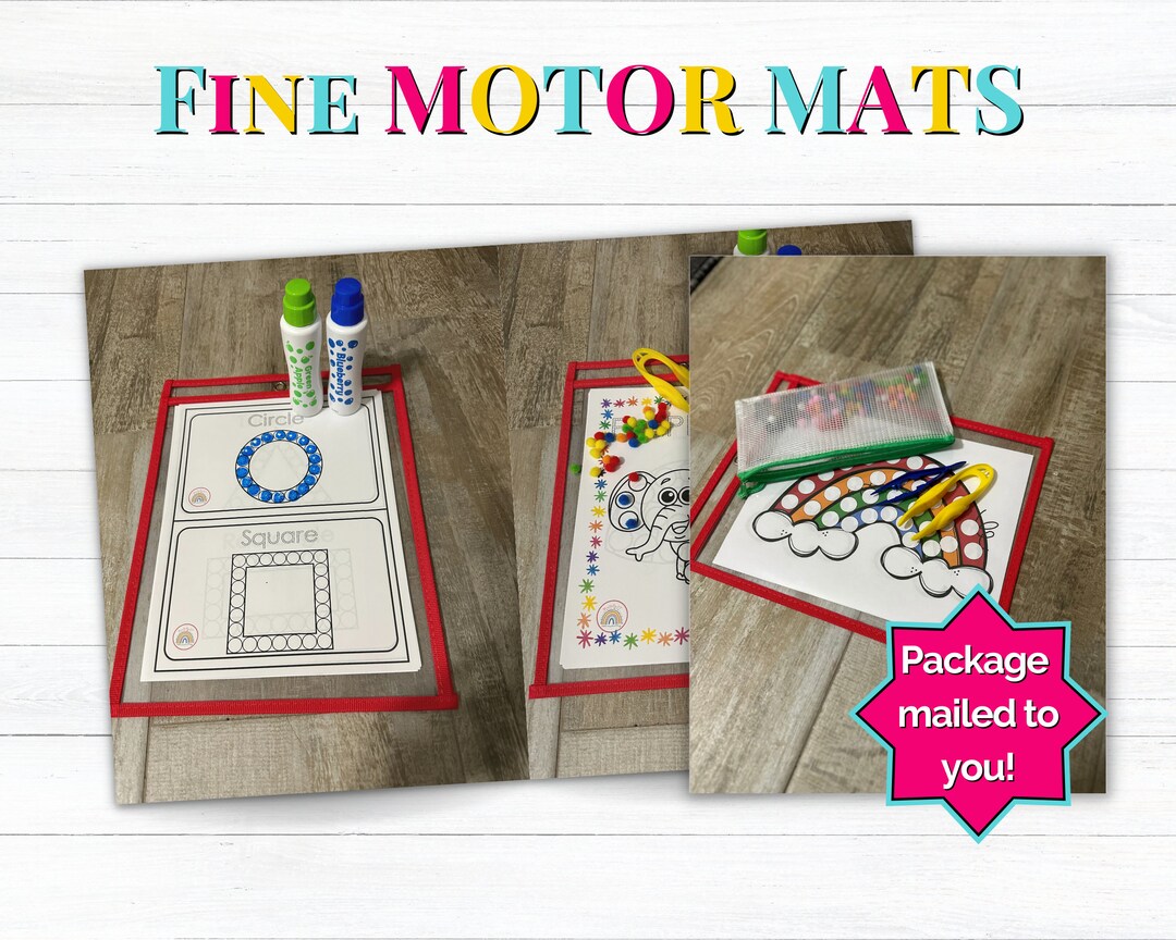 Fine Motor Mats for Use With Pom-poms or Dot Markers Printed - Etsy