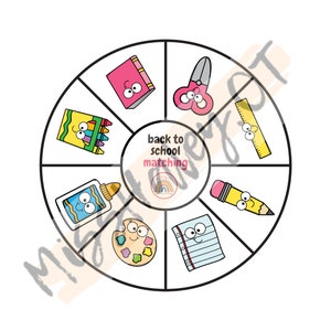 Back to School Clothespin Matching Wheel for Fine Motor Skills ...