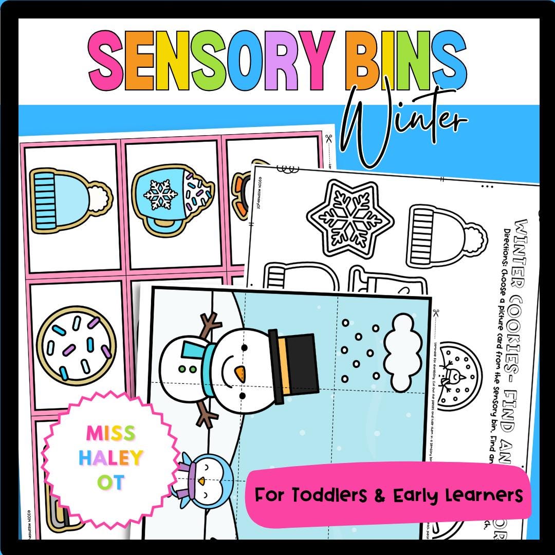 Winter Sensory Bin Activity Set for Early Learners, Toddlers, Activity ...