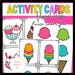 Ice Cream Cone Visual Motor Activity Task Cards; 28 Task Cards; Early ...
