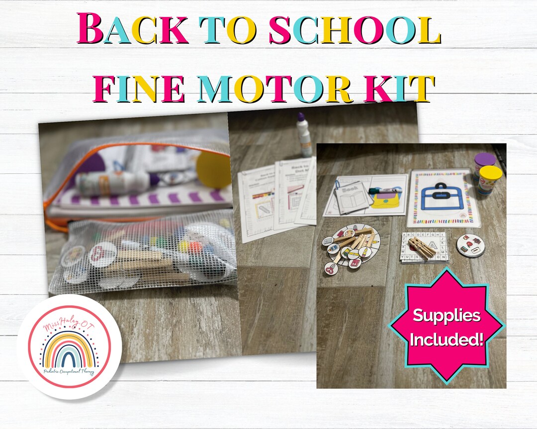 Back to School Themed Fine Motor Kit for Occupational Therapists ...