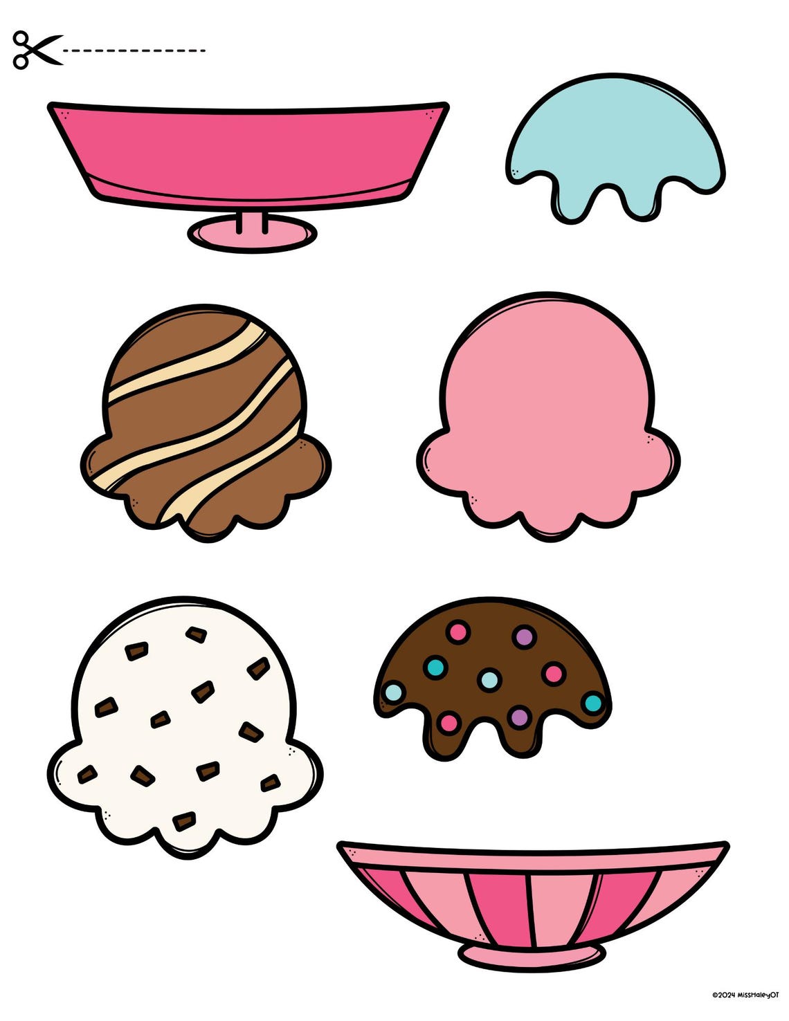 Ice Cream Cone Visual Motor Activity Task Cards; 28 Task Cards; Early ...