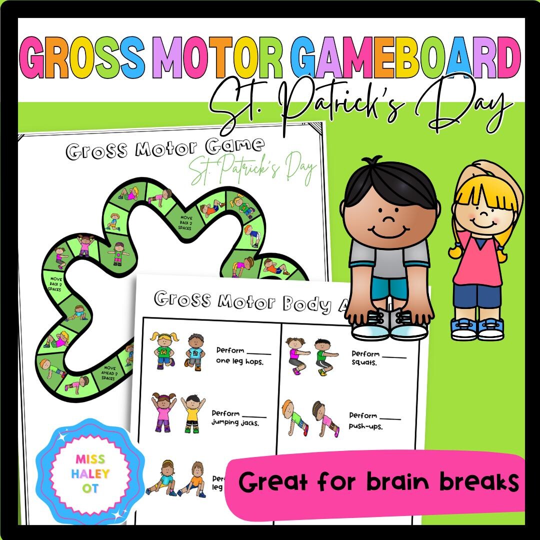 St. Patrick's Day Gross Motor Board Game – Fun & Active Play for Kids ...