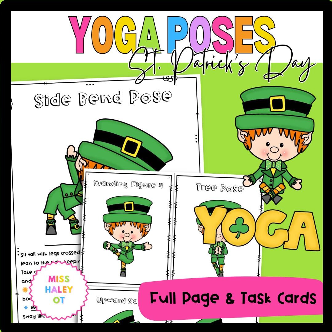 Leprechaun Yoga Movement Cards – Fun & Playful Yoga for Kids! Full Page ...
