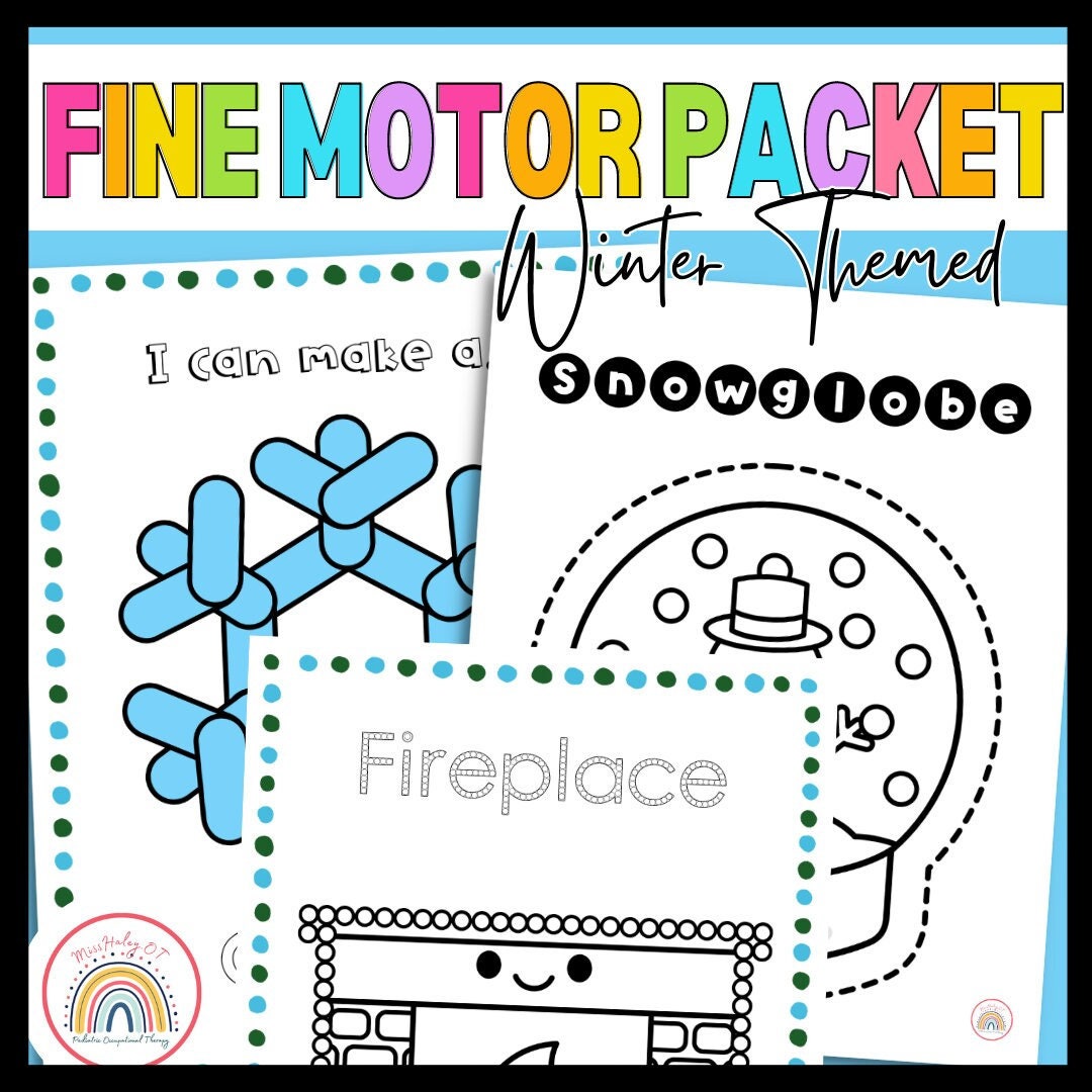 Winter Theme Fine Motor Packet. 5 Different Activities. 10 Images Each ...