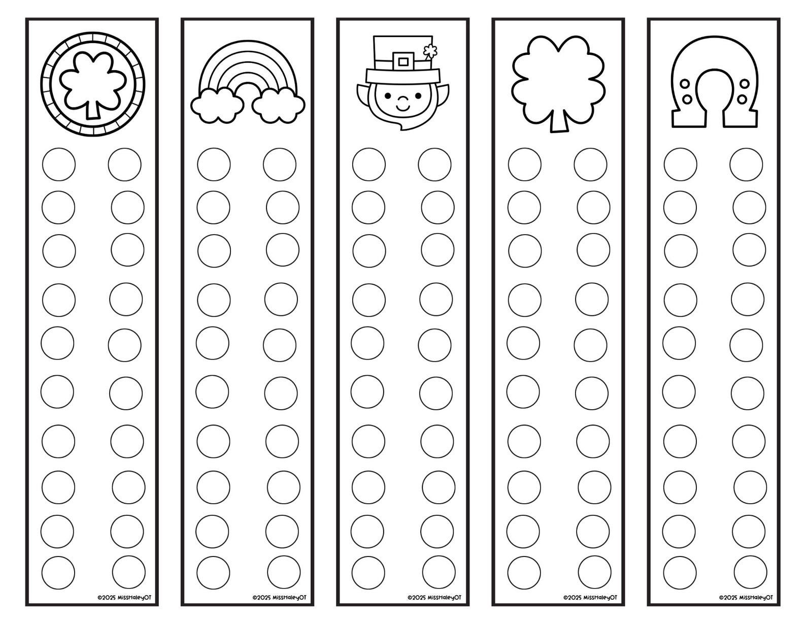 St. Patricks Day Hole Punch Practice Pages - Etsy
