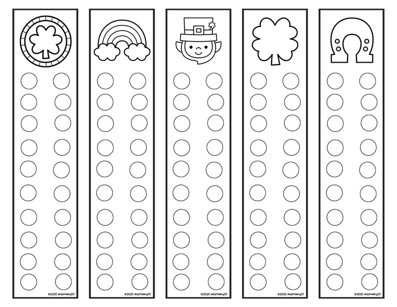 St. Patrick’s Day Hole Punch Practice Pages - Etsy