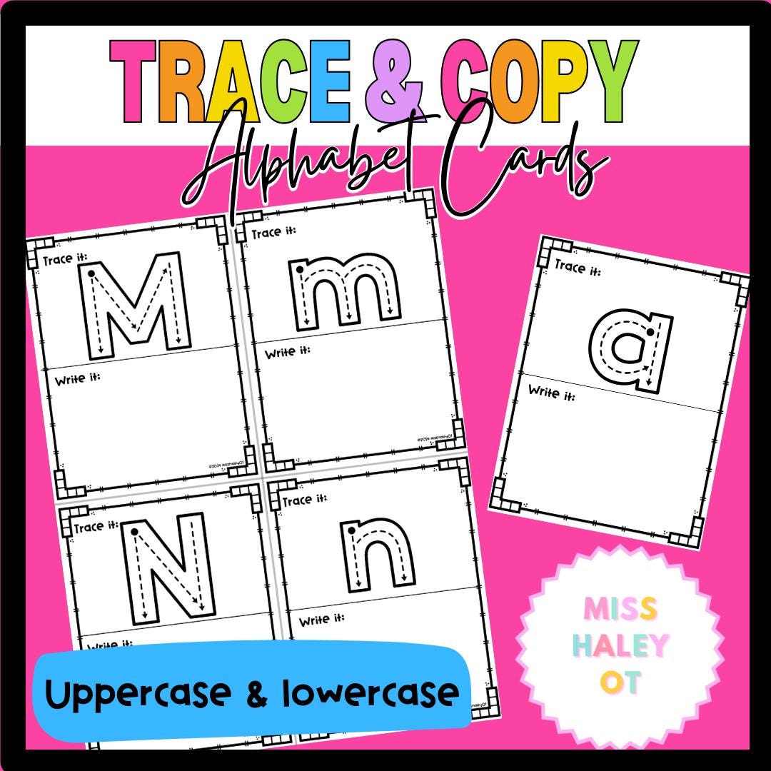 Trace & Copy Alphabet Cards – Hands-on Letter Learning! Perfect for ...