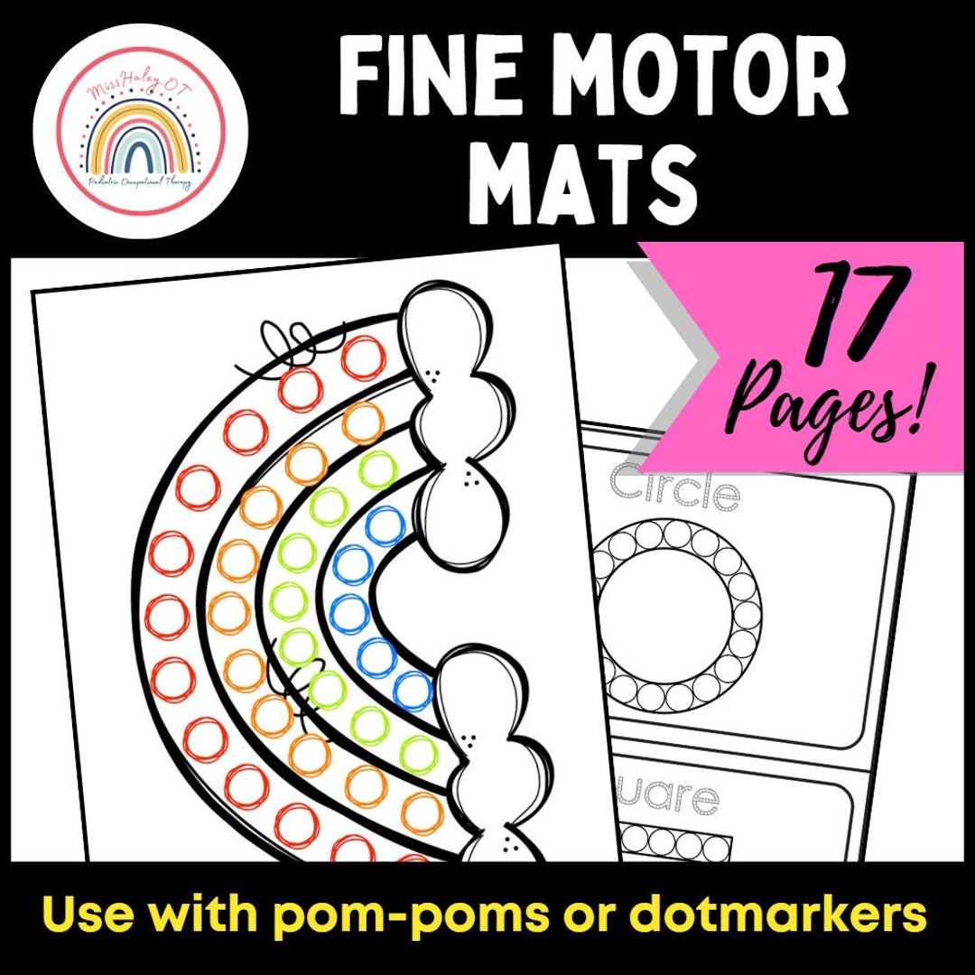 Fine Motor Mats for Use With Pom-poms or Dot Markers. Occupational ...