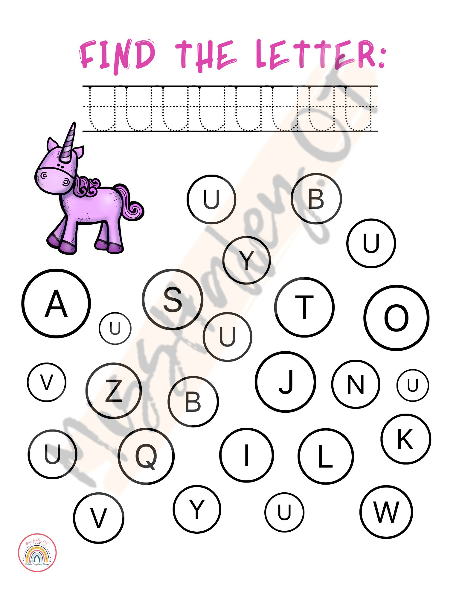 Find the Letter: Dot Marker Activity Fine Motor Activities - Etsy