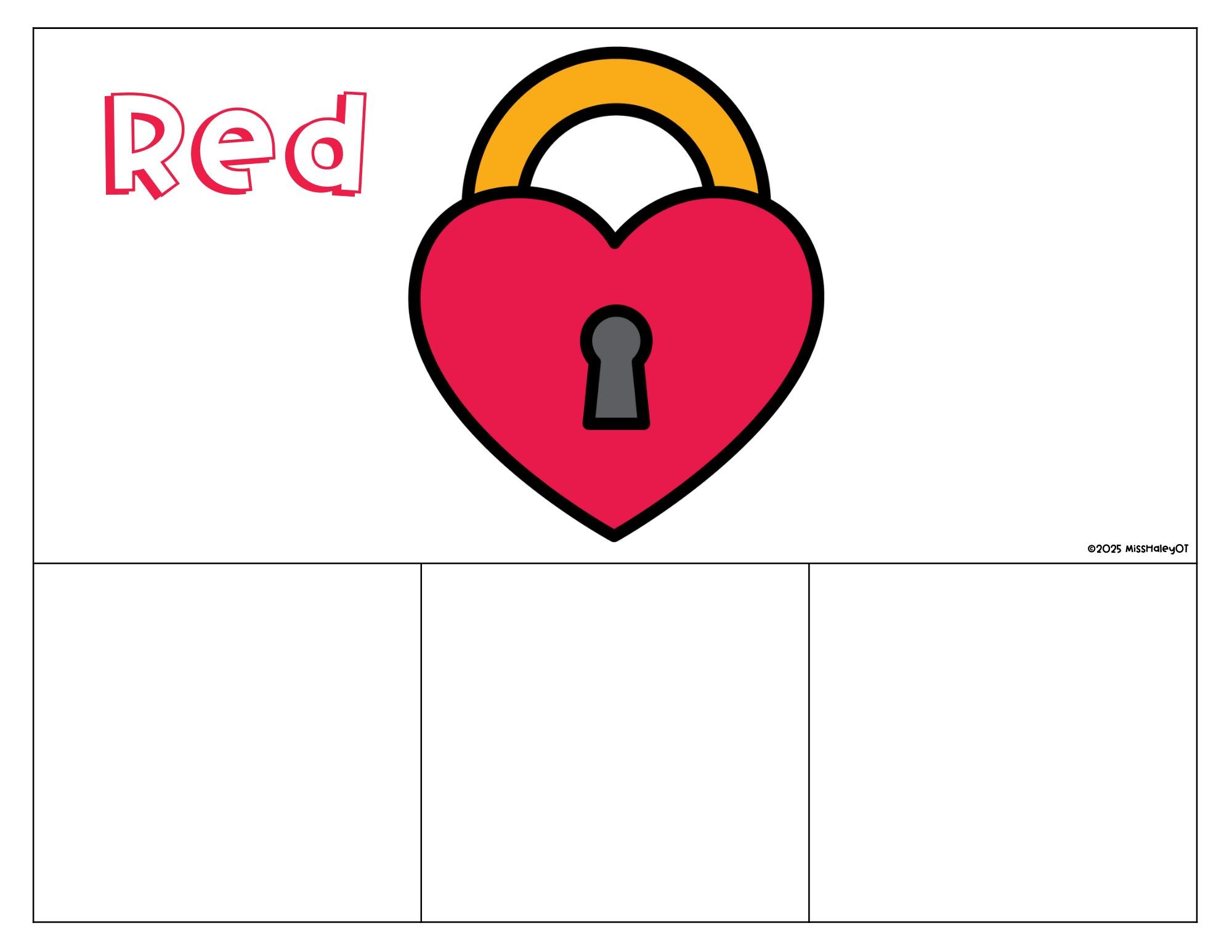 Rainbow Hearts Color Sorting Activity - Cut and Paste Valentines Day ...