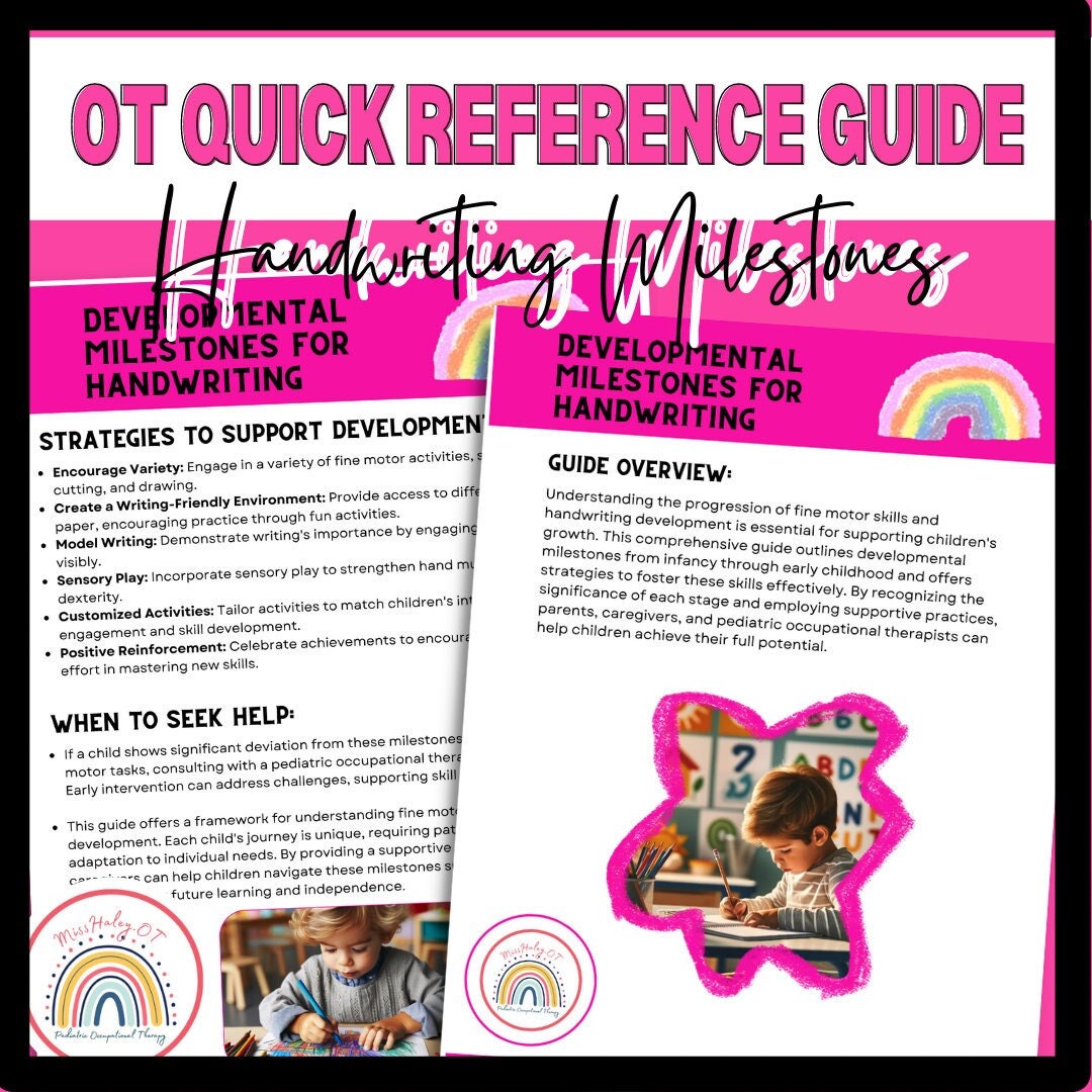 Developmental Milestones for Handwriting: Quick Reference Guide for ...