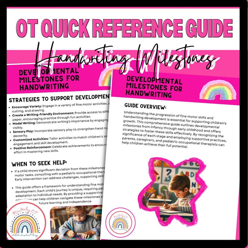 Developmental Milestones for Handwriting: Quick Reference Guide for ...