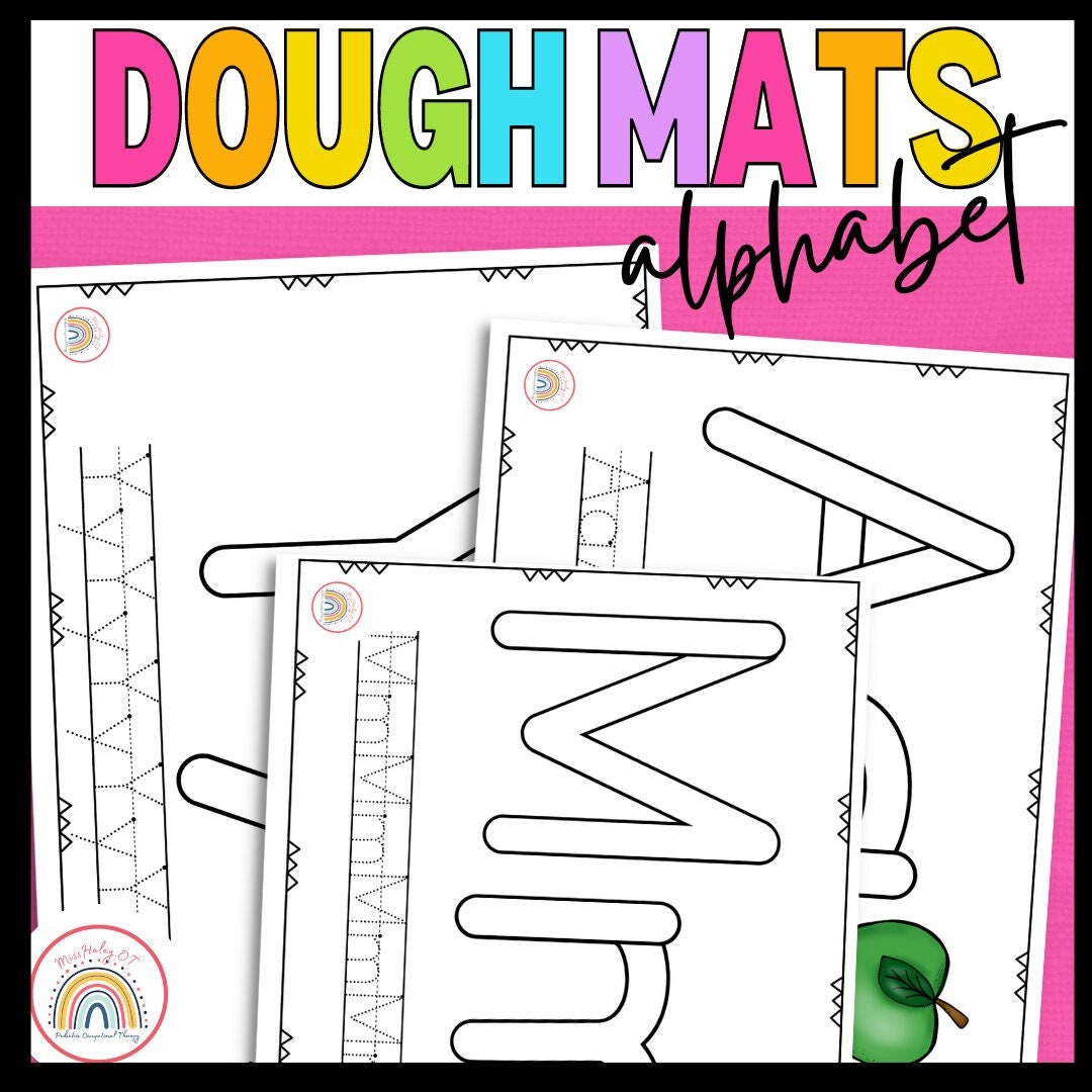 Alphabet Dough Mats, Occupational Therapy, Fine Motor Skills, Play Doh ...
